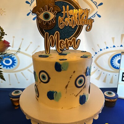 Hamsa Cake Topper Set Evil Eye Cake Topper - Etsy