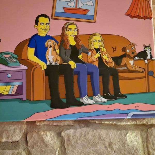 Simpsons Family Custom Portrait Christmas Gifts for Him Christmas Gifts ...