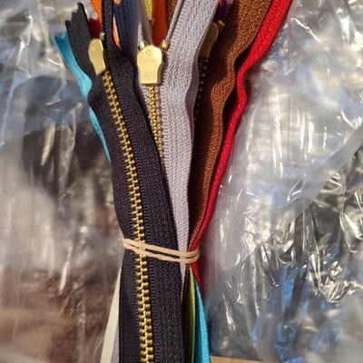 16 Inch Metal Zippers TEN Brass Zippers Natural Beige Tape - Etsy