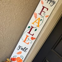 Happy Fall Y'all Vertical Sign SVG Cut File. for Personal and ...