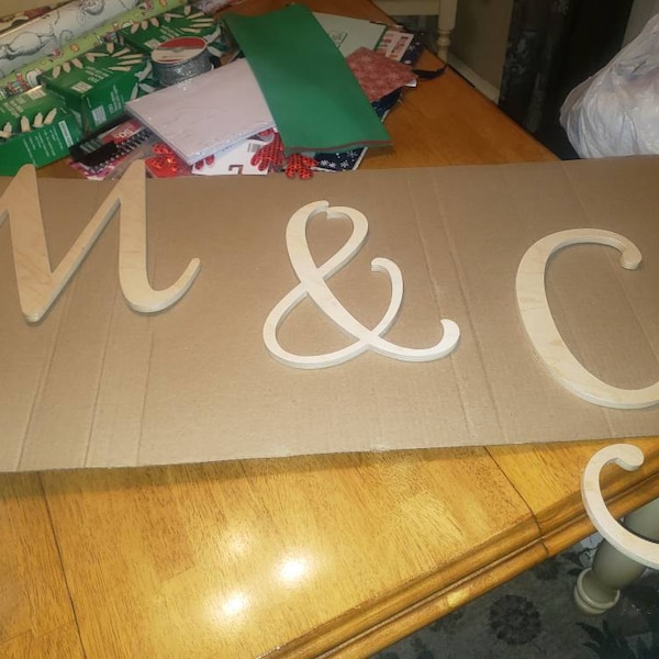 Wood Monogram Letter - Custom Monogram Sign - Choose Your Font ...