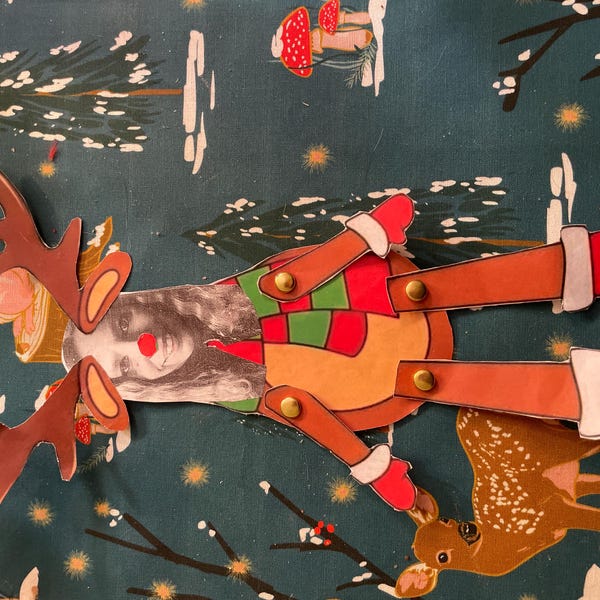 Movable Paper Doll Christmas Photo Craft. Christmas Games, Christmas ...