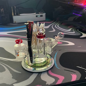 8X7 Mini Dab Concentrate Tray Cleaning Station W/ Greek Glass - Etsy