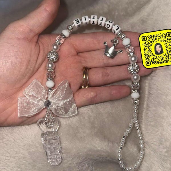 Princess Shamballa Crystal Romany Keepsake Dummy/pacifier Clip ...