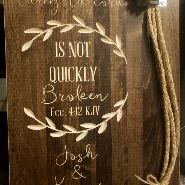 KJV Bible | A Threefold Cord | God's Knot | Unity Rope | Braid for ...