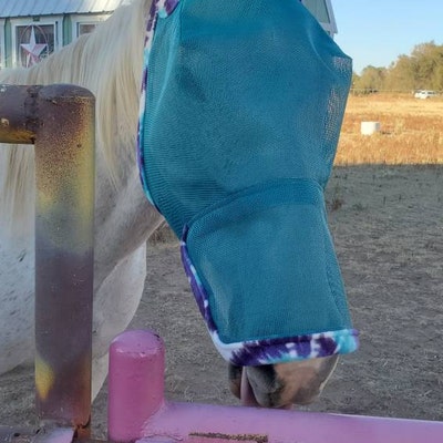 Custom Horse Fly Mask Size Medium Yellow Mesh With 220 Trim - Etsy