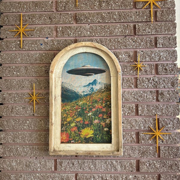 Mini Elongated Mid Century Modern Starbursts Wall Decor Set of 6 Indoor ...