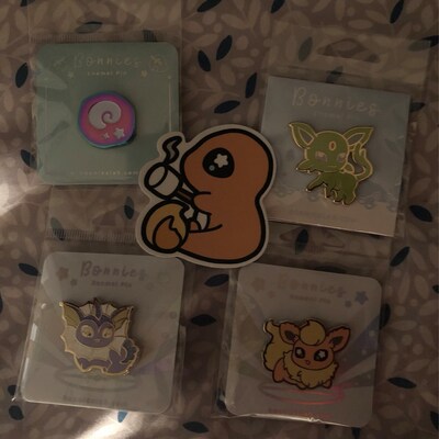 Rainbow Plated Fossil Enamel Pin - Etsy