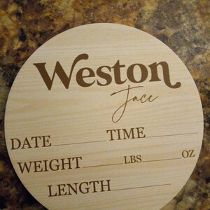Baby Birth Sign Personalized Wood Birth Announcement Sign - Etsy