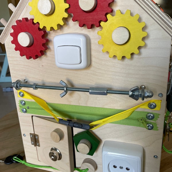 House LED Busy Board, Busy House, Sensory, Activity, Busyboard, Wooden ...