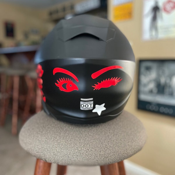 Winking Eyes Reflective Decal, Eye Lashes Wink Car Window Sticker ...