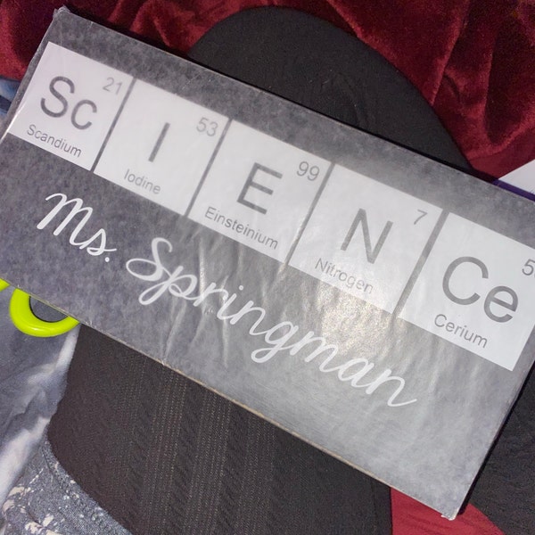 Science Teacher Gift ~ Teacher Desk Name Plate Periodic Table ~ Science ...