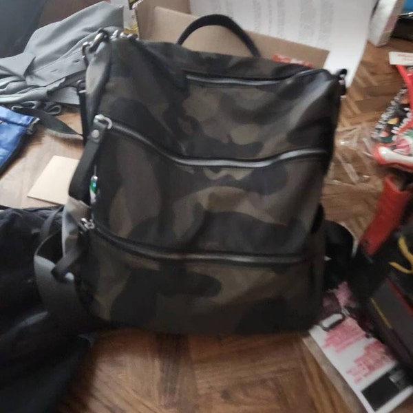 RORY Nylon Convertible Backpack, Boutique Handbag, Camo Bag ...