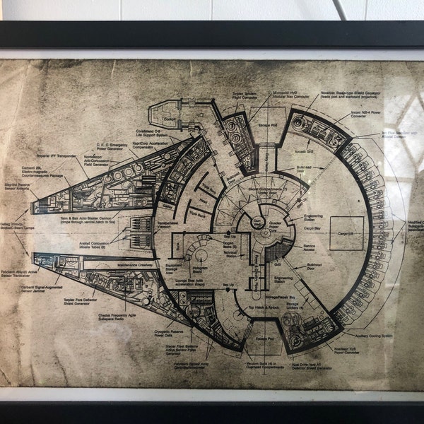 Tie Fighter Blue Prints 3 to Choose From Star Wars PRINTED Nerd Man ...