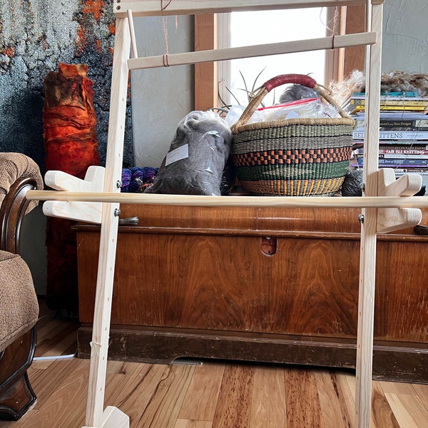 Tall Frame Loom - Table or Floor, Wooden Loom, Tapestry, Do-it-yourself ...