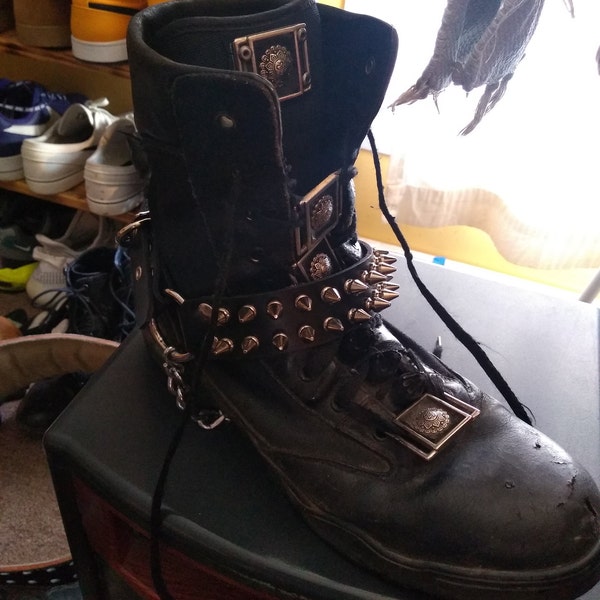 Spiked Biker Boot Strap - Etsy