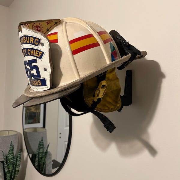 Fire Helmet TABLE TOP Display New York Roof Hook or Halligan Bar ...