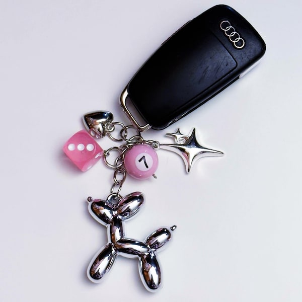 Cherry Keychains 8 Ball Keychain Cute Keychain Aesthetic Keychain Bag ...