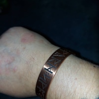 Havamal 77 Runes/helm of Awe Cuff Bracelet Armband copper Large Heavy ...