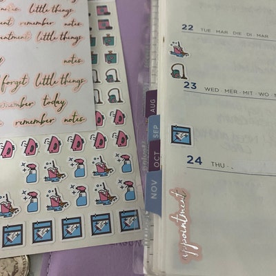 Chore Stickers, Mini Stickers, Cleaning Stickers, Laundry Stickers ...