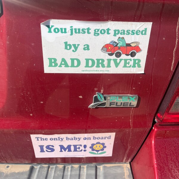 Student Driver Funny Ironic Bumper Sticker for Gen Z, Gift for Friends ...