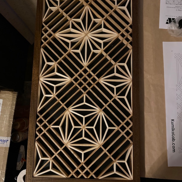 Kumiko Kit. No Need to Cut and Ready for Assembling. Pattern - Kakuasa ...