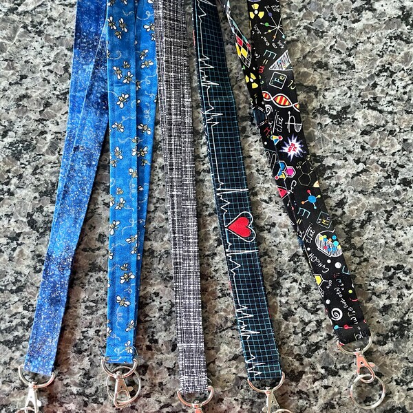 EKG Nurse Lanyard: Heartbeat Design, MRI Safe Option, Breakaway Option ...