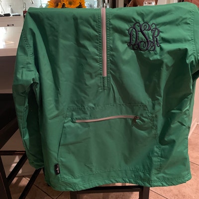 Monogram Light Weight Pullover. Monogrammed Rain Jacket. Charles River ...