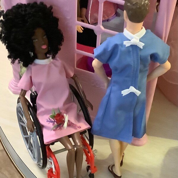 His & Hers Hospital Gowns-fits 11.5"-12" - Etsy