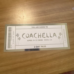 Personalised Oasis Live '25 Tour Ticket Souvenir Ticket Faux Oasis ...