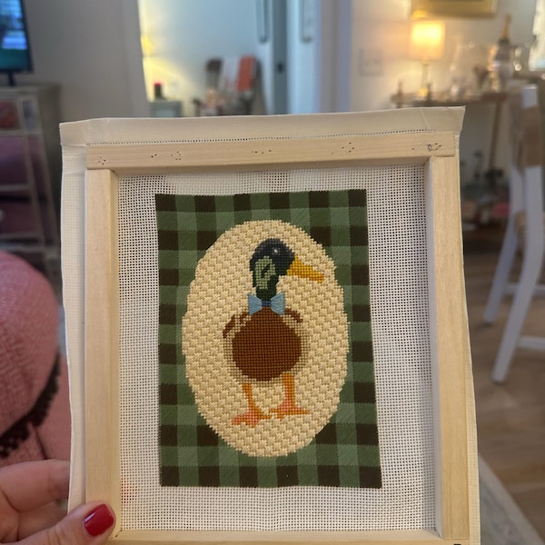 Nursery Duck - Printed Needlepoint Canvas - Etsy