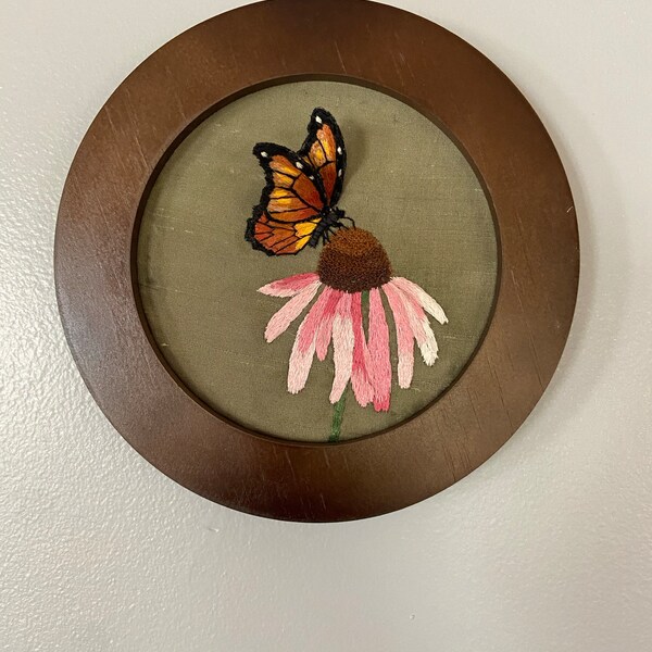 3D Butterfly Thread Painting Embroidery Pattern, Insect Stumpwork ...
