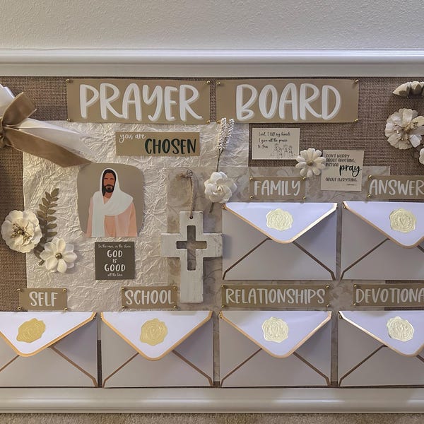 Printable Prayer Board Kit, Prayer Cards, Christian Wall Collage Bible ...