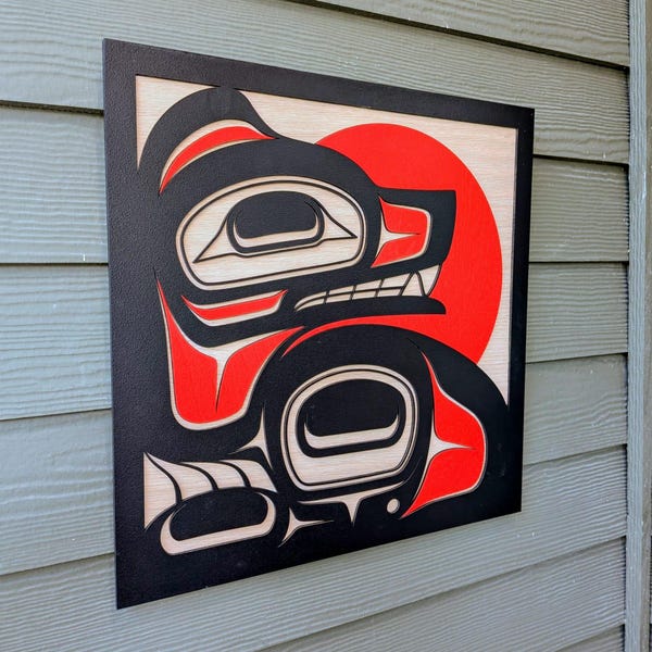 Coast Salish Moon Wall Art - Etsy Canada