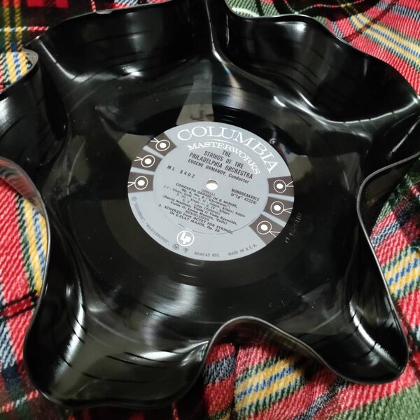 Vinyl Record Bowl | Handmade From Upcycled Records - Etsy