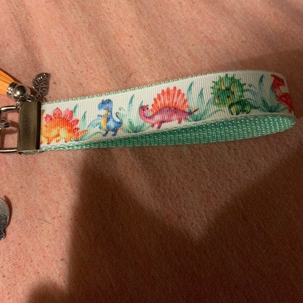 Dinosaur Key Fob - Dinosaur Keychain - Tyrannosaurus - Triceratops ...