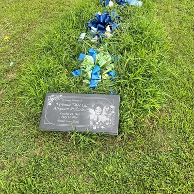 Flat Headstone Grave Marker Black Granite Diamond Engraved - Etsy