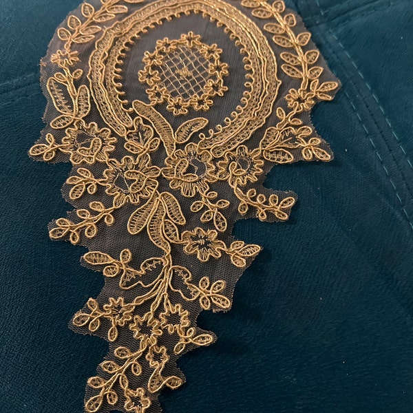 Gold Patches 10 PCS Bridal Wedding Embroidery Flower Appliques for ...