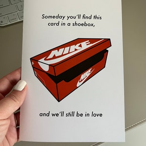 Sneakerhead Shoebox Anniversary Card | Printable, Digital Card ...