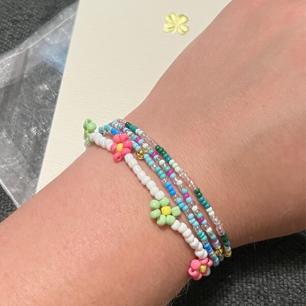 Seed Bead Stretch Bracelets-customizable - Etsy