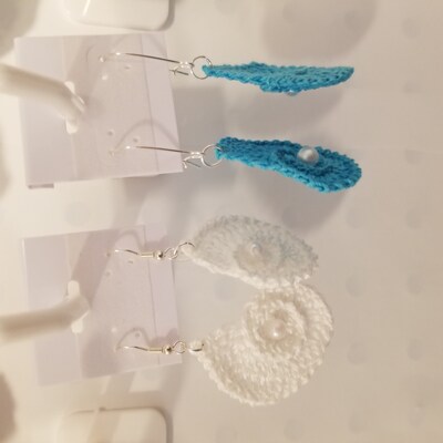 Crochet PATTERN Sea Shell Earrings, Summer, Beach Wedding, Ocean Theme ...