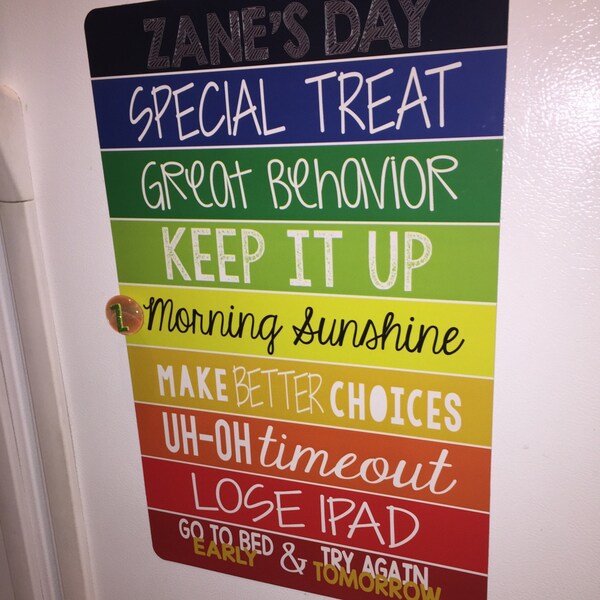 Printable Behavior Chart Rainbow 2 Options - Etsy