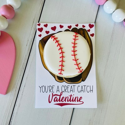 Valentines Printable Mini Cookie Card 3.5 X 5 you're a Great Catch ...
