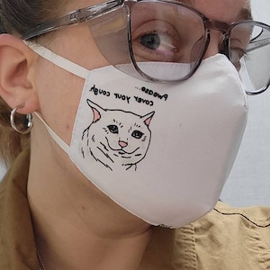 Cat Meme Mask Bundle of 2 Meme Angry Woman Vs Cat Face Mask | Etsy