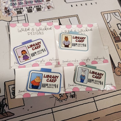 DW Book Club Arthur Library Card Gifts for Librarian Double Sided ...