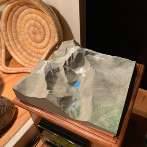 Denali Model 3D Printed Mountain Topo Map Artwork Seven | Etsy