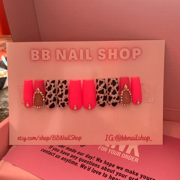 Matte Pink Cow Print Set - Etsy