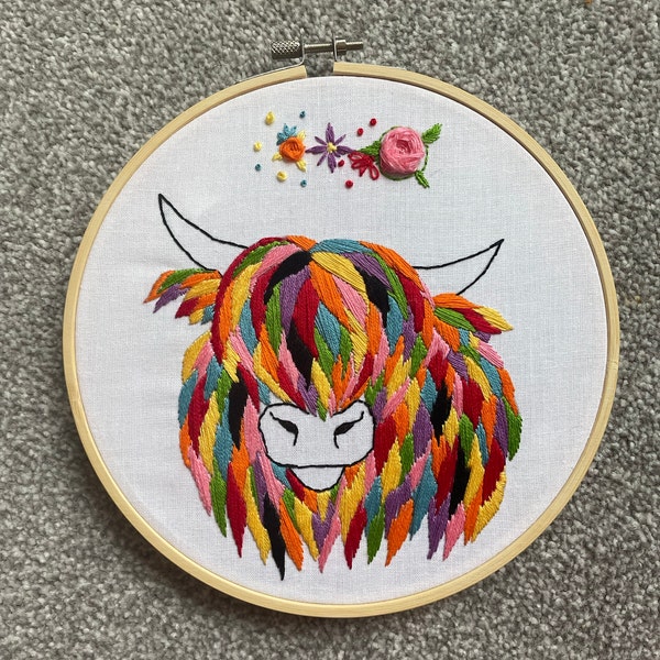 Embroidery Kit - Highland Cow Embroidery Kit - Etsy UK
