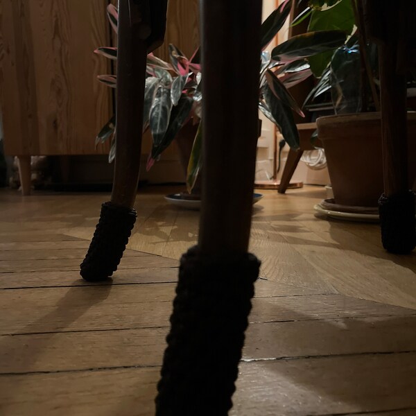 Anthracite Wool Felt Long Lasting Chair Socks With Double Bottom ...