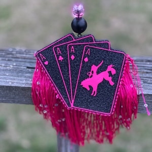 Fringe Playing Card Freshie, Fringe Freshie, Scented Car Freshie, Gift ...